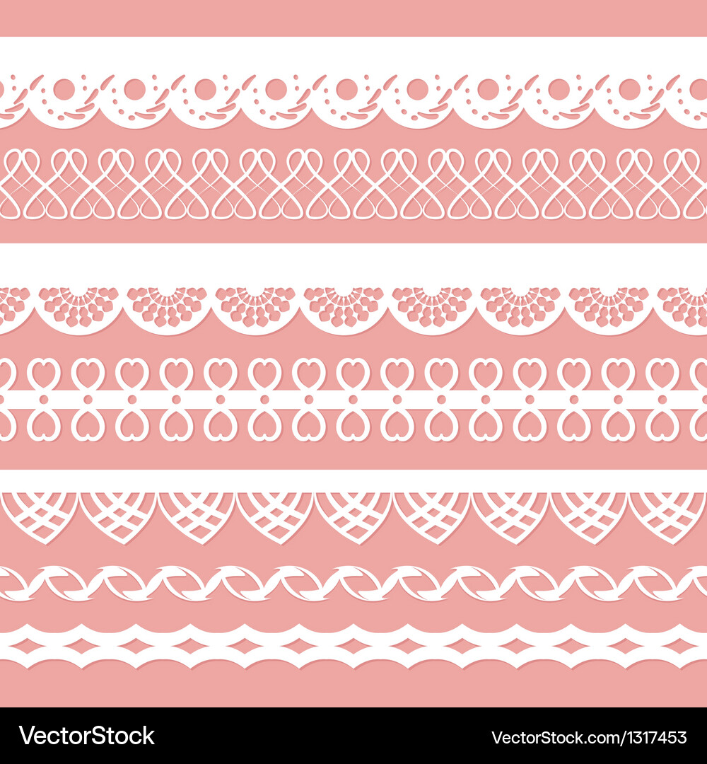 Set of seamless laces Royalty Free Vector Image