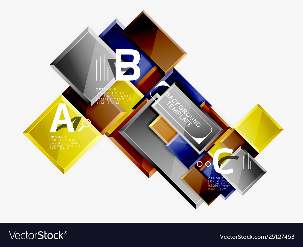 Square geometric composition Royalty Free Vector Image