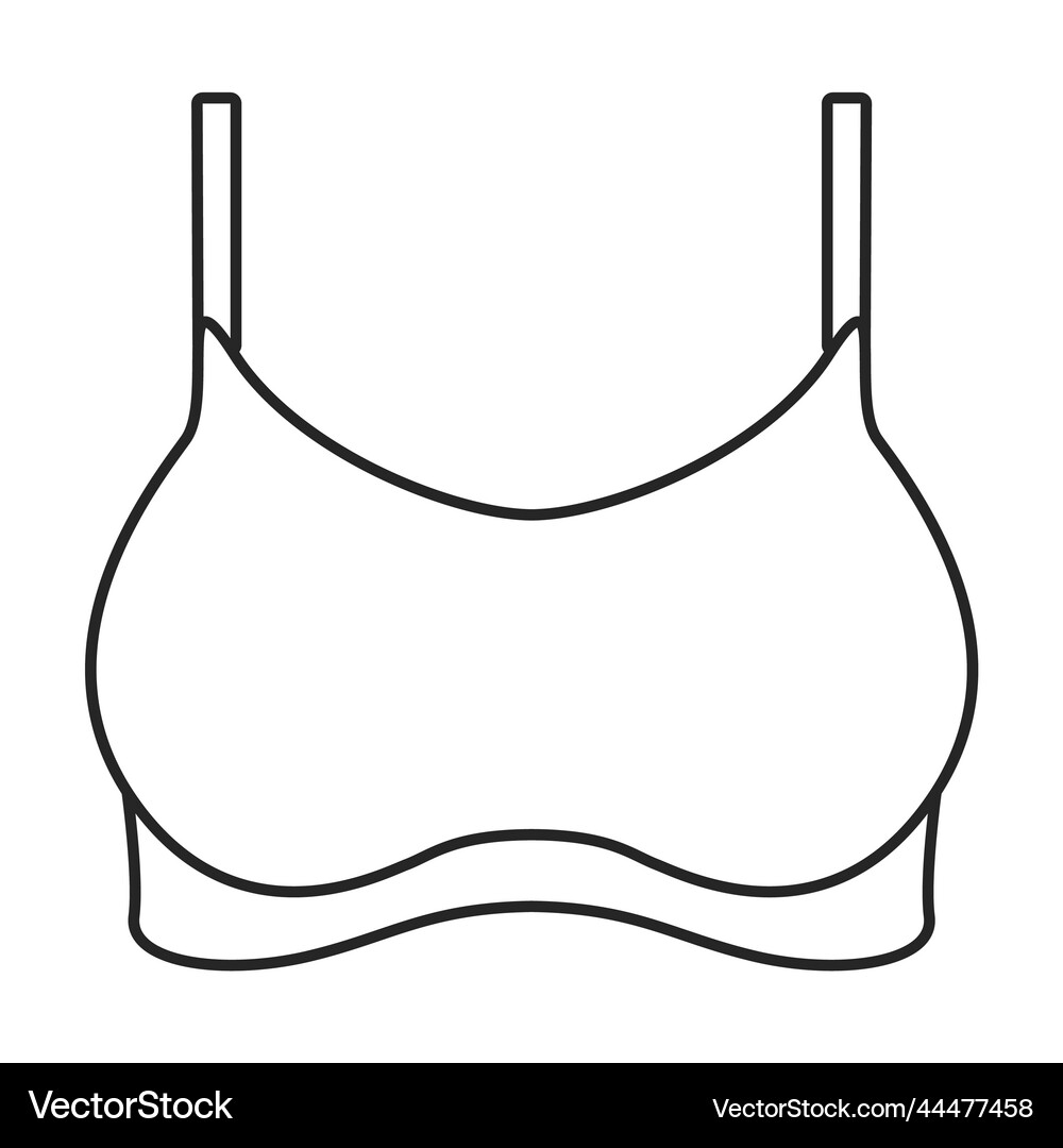 Bra iconoutline logo isolated on white Royalty Free Vector
