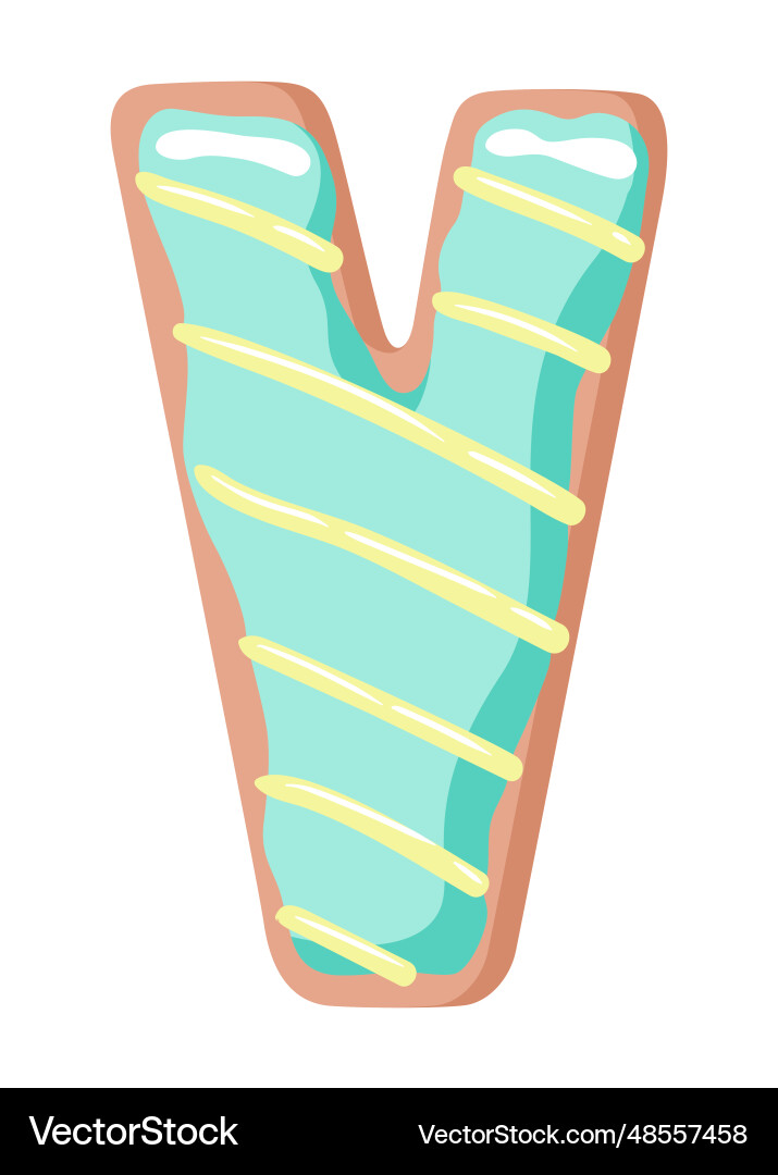Cartoon cookies font letter baking Royalty Free Vector Image