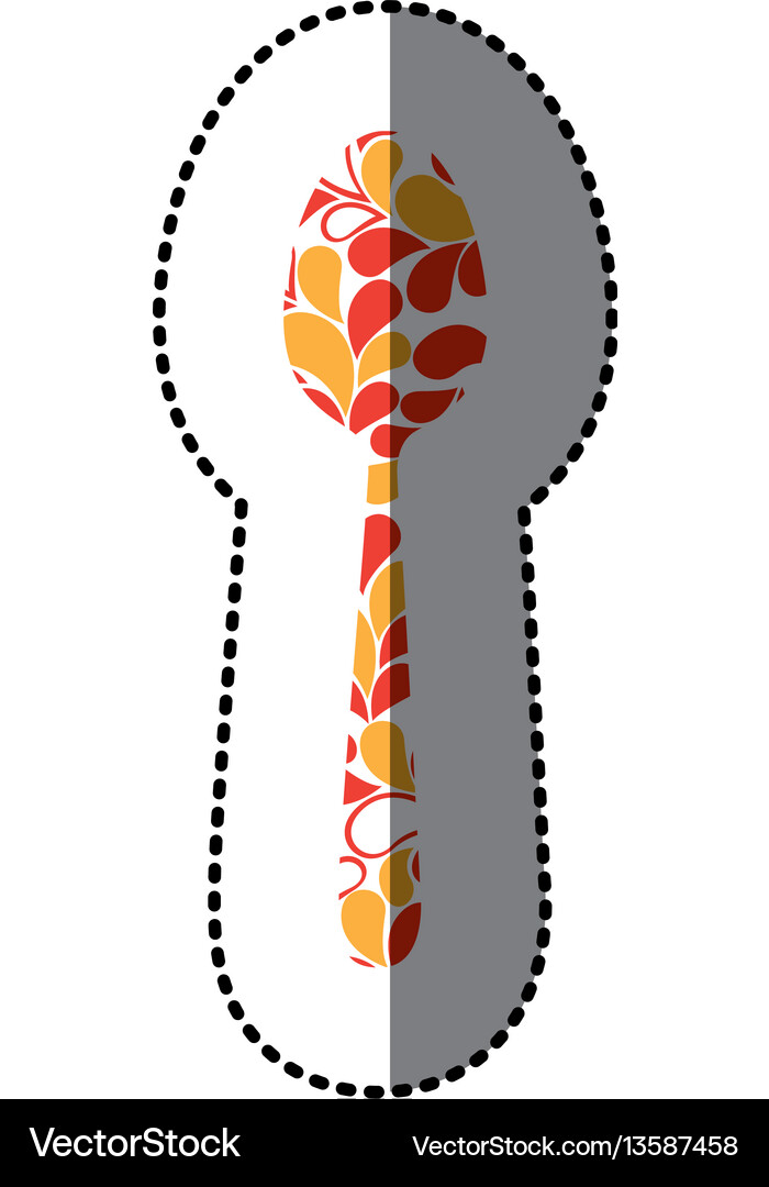 Color spoon picture decorative icon Royalty Free Vector