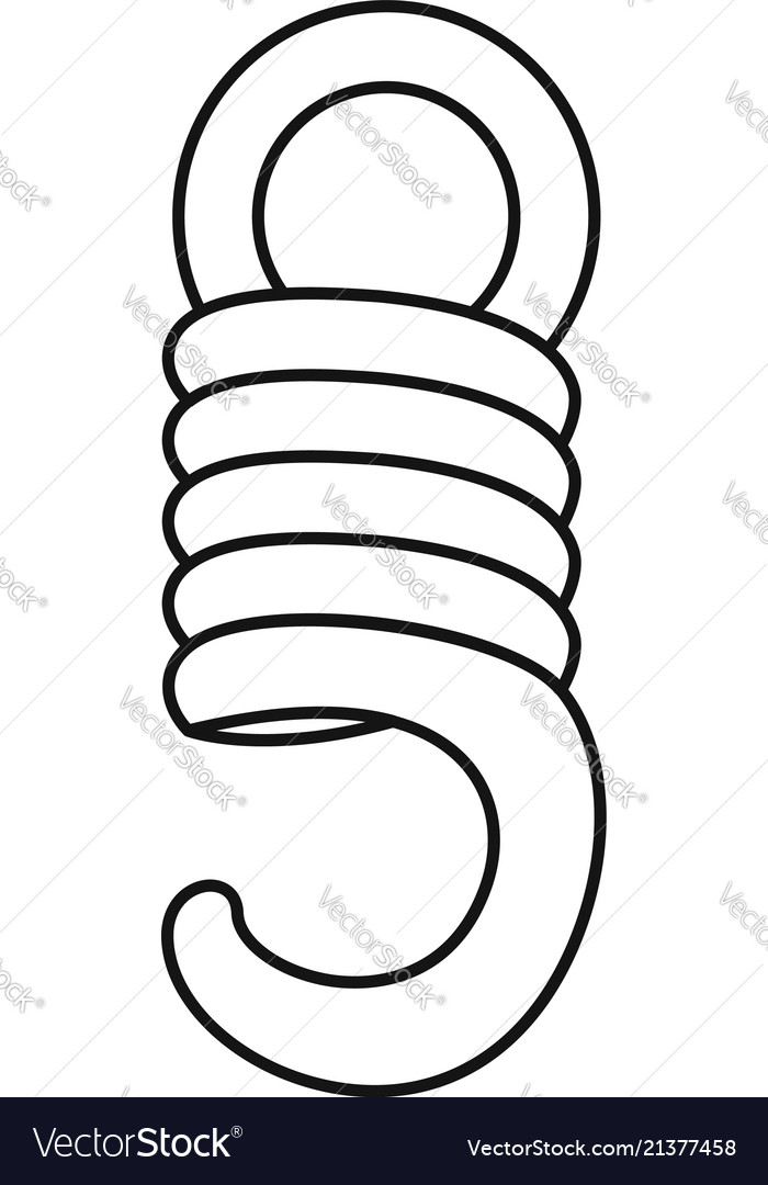 Elastic coil icon outline style Royalty Free Vector Image Elastic coil icon outline style Royalty Free Vector Image