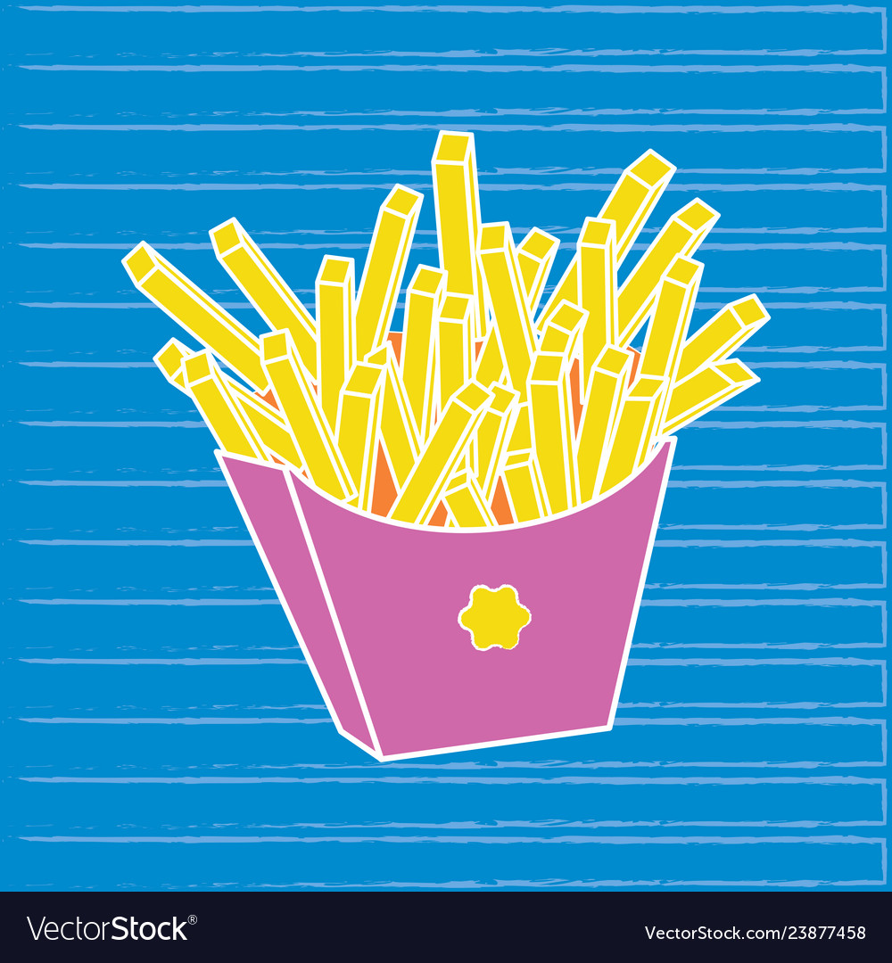 French fries Royalty Free Vector Image - VectorStock