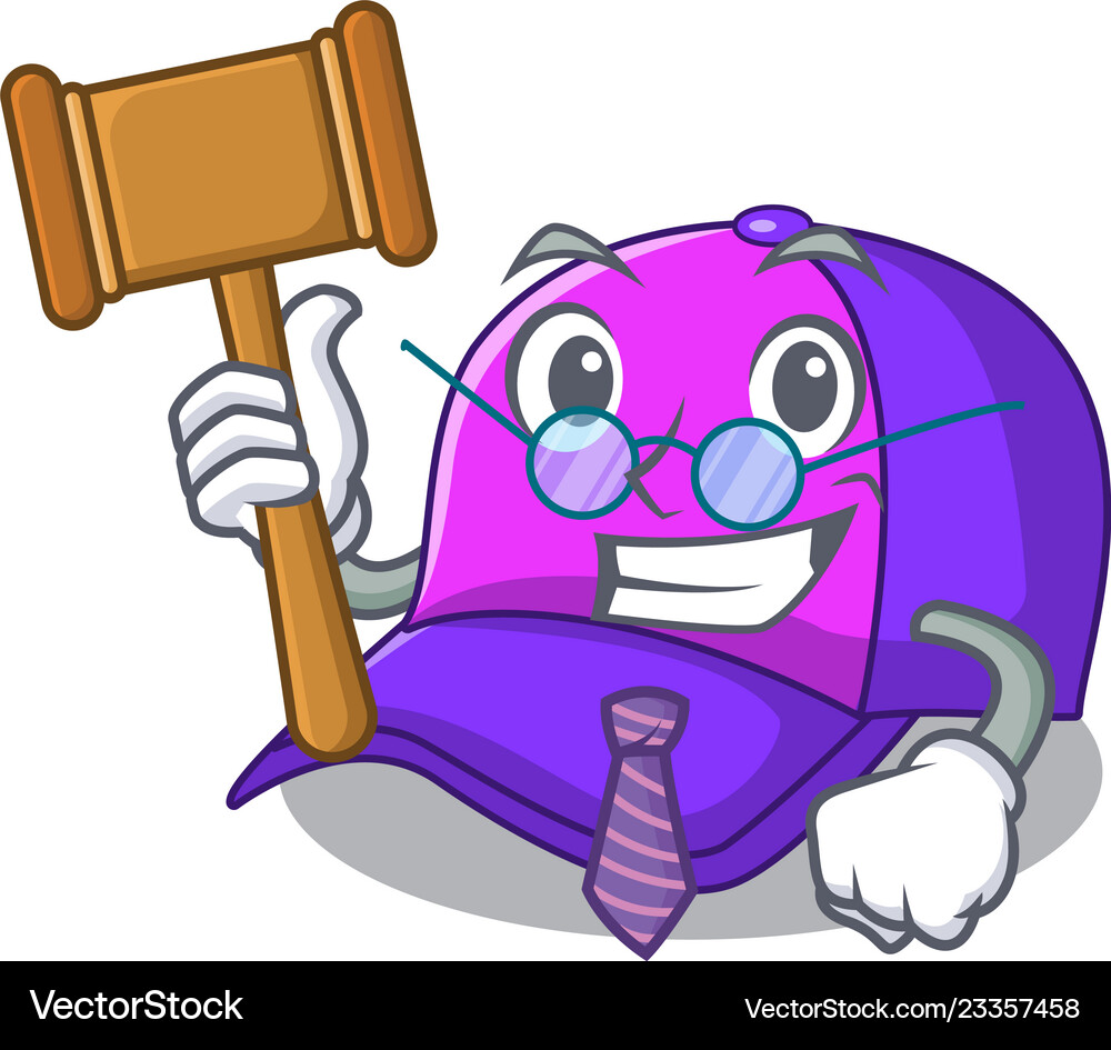 Judge baseball cap in shape cartoon beautiful Vector Image