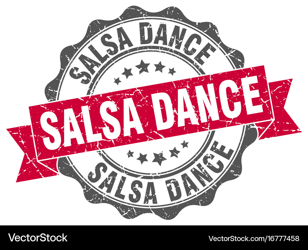 Salsa dance stamp sign seal Royalty Free Vector Image