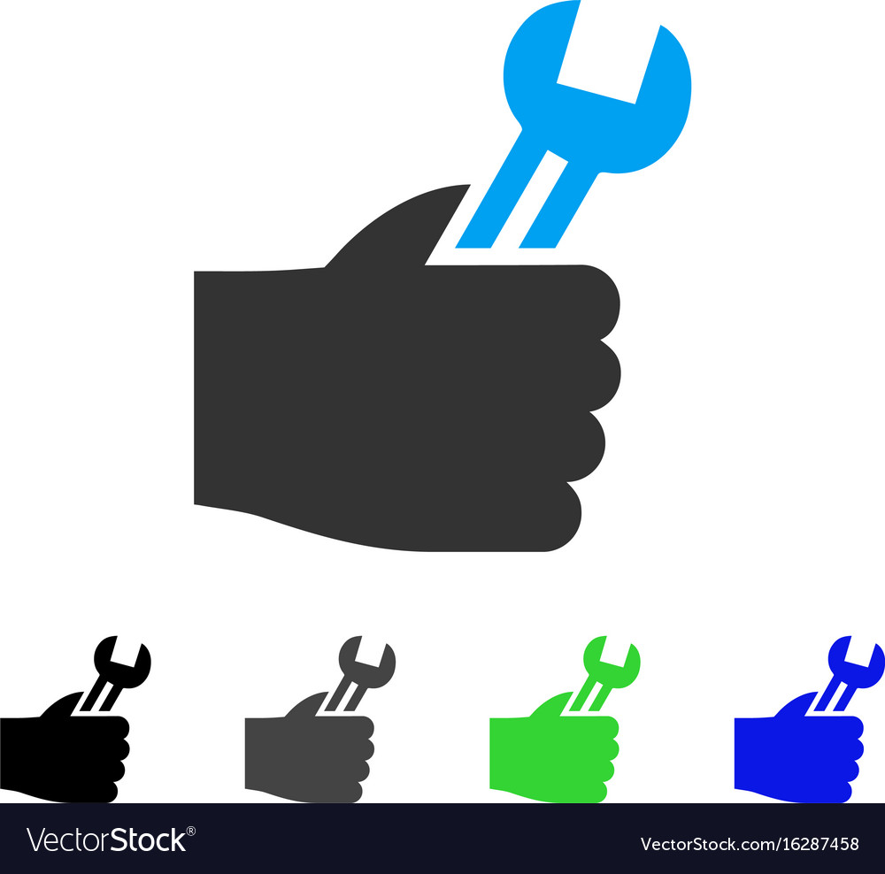 Service hand flat icon Royalty Free Vector Image Service hand flat icon Royalty Free Vector Image