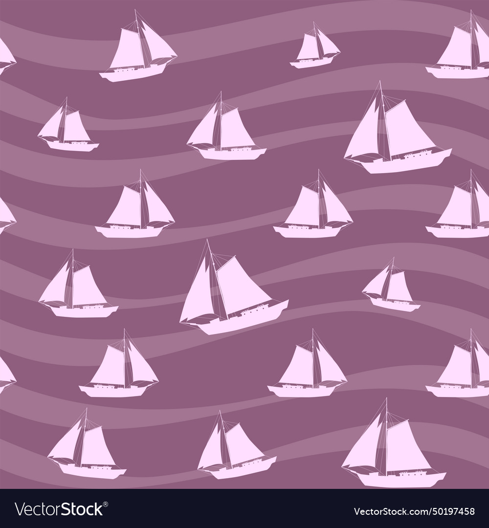 Ship seamless pattern Royalty Free Vector Image