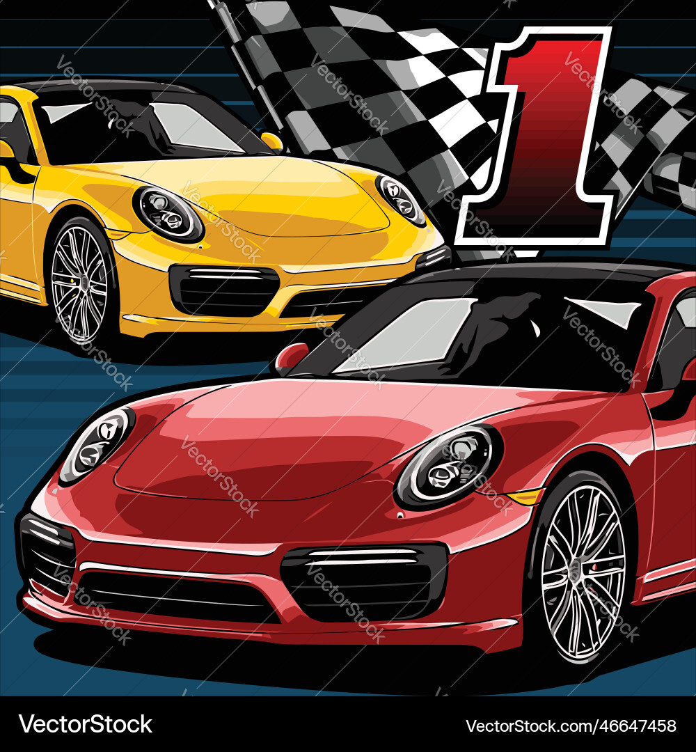 Sport car template for graphic design Royalty Free Vector
