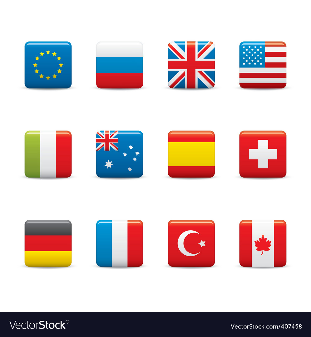 World flags Royalty Free Vector Image - VectorStock