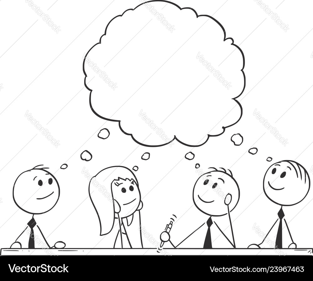 Cartoon team businessmen during Royalty Free Vector Image