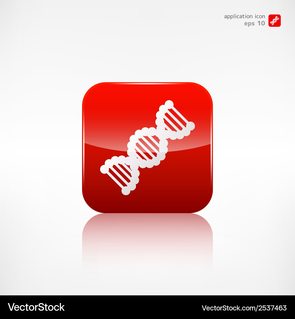 Dna iconmedical symbol Royalty Free Vector Image
