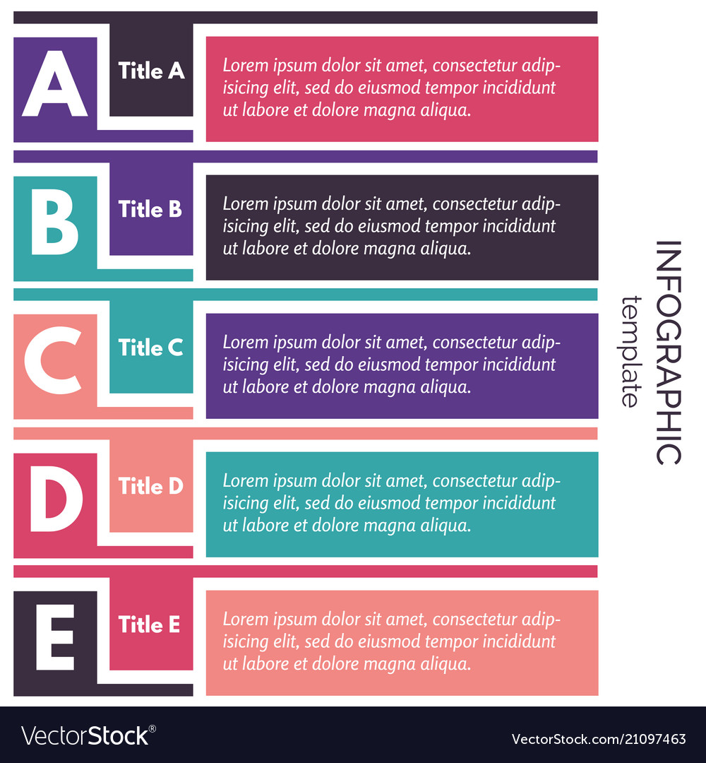 Five steps infographic design elements Royalty Free Vector
