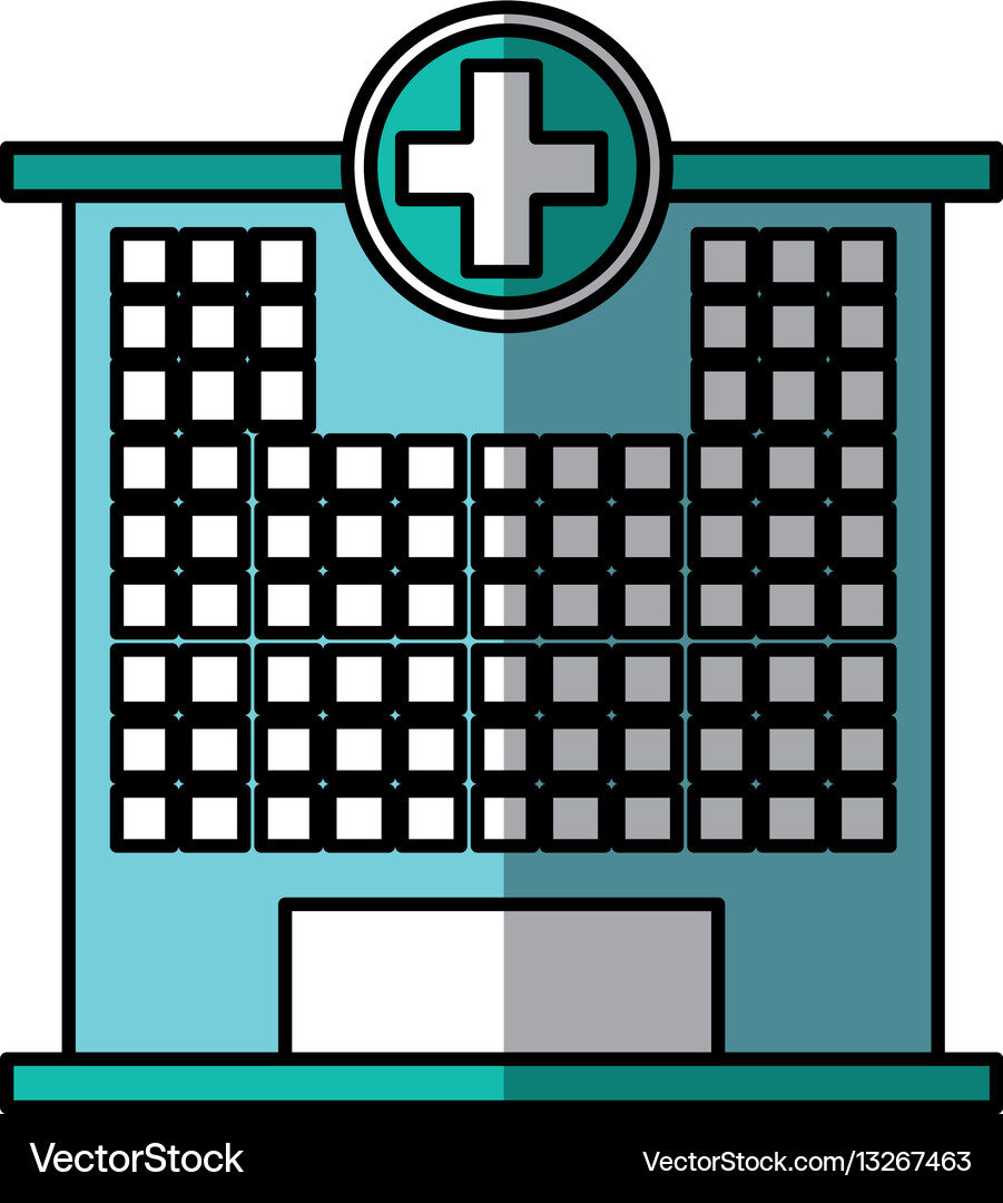 Hospital building isolated icon Royalty Free Vector Image