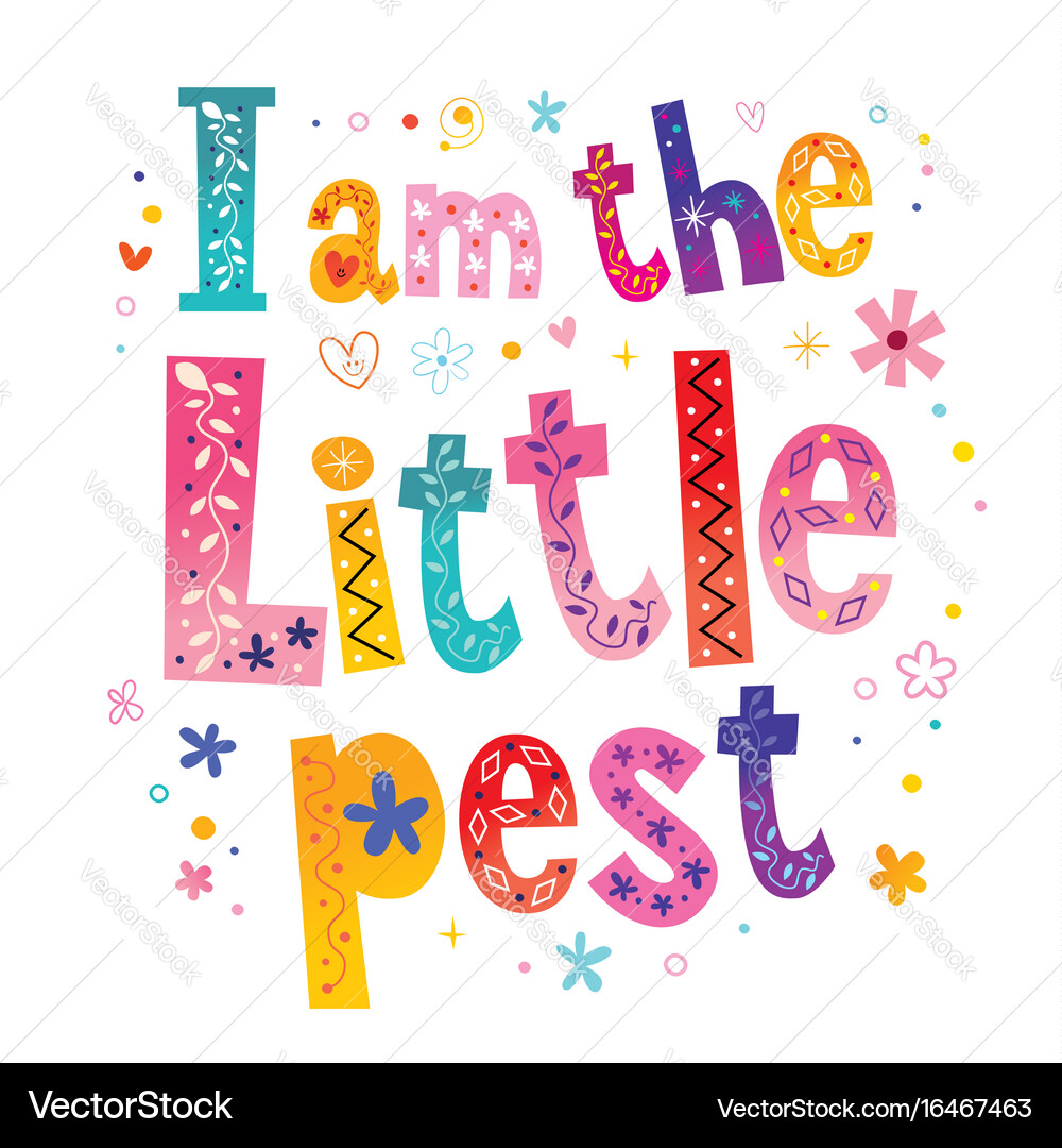 I am the little pest Royalty Free Vector Image