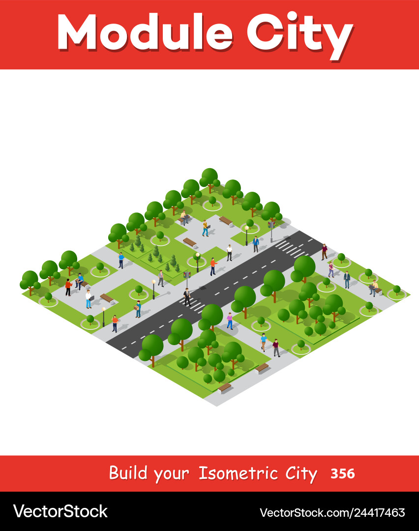 People walking around city Royalty Free Vector Image