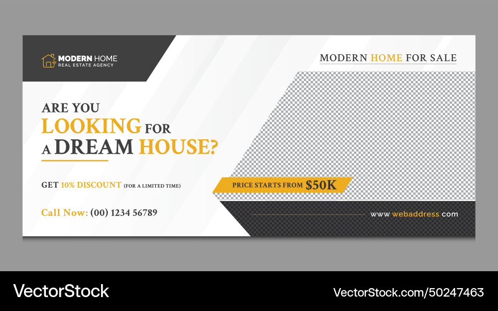 Professional real estate billboard unique design Vector Image