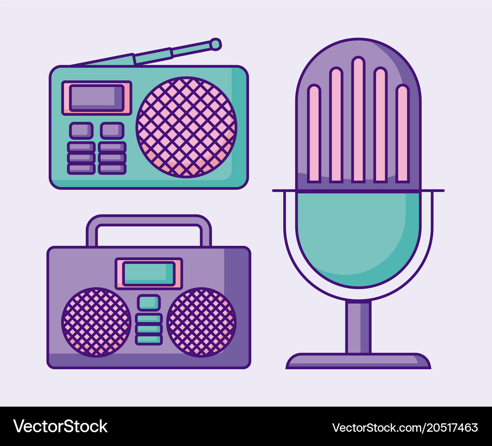 Retro Devices Design Royalty Free Vector Image