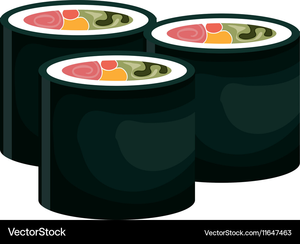 Rolls suchi japanese food Royalty Free Vector Image