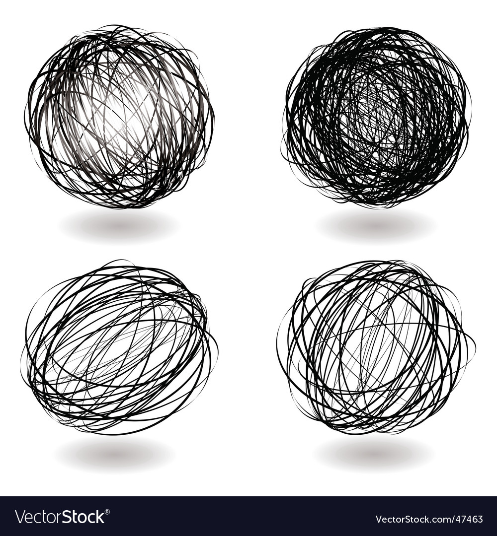 Scribble nest variation Royalty Free Vector Image