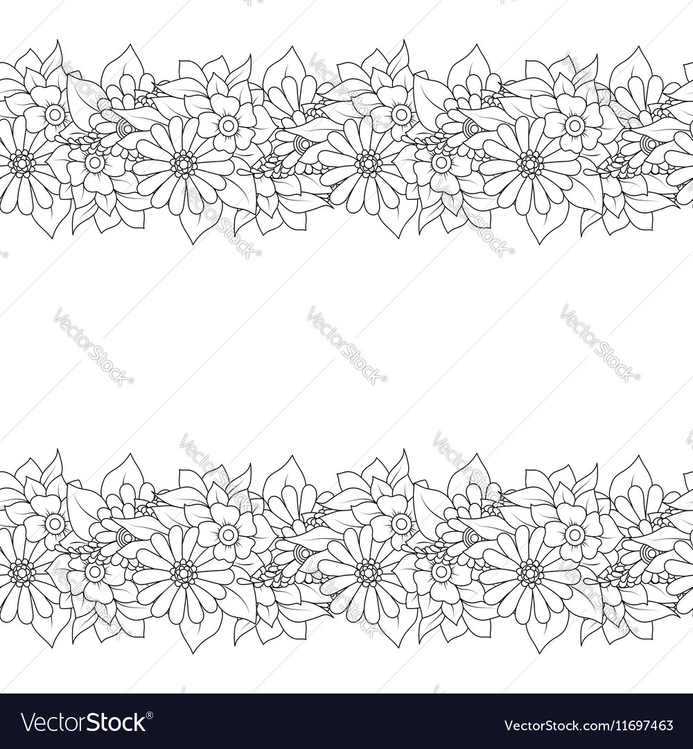 Seamless pattern with floral elements Royalty Free Vector