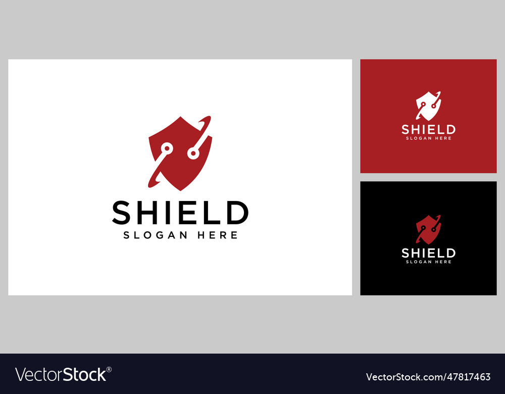 Shield security logo design Royalty Free Vector Image Shield security logo design Royalty Free Vector Image