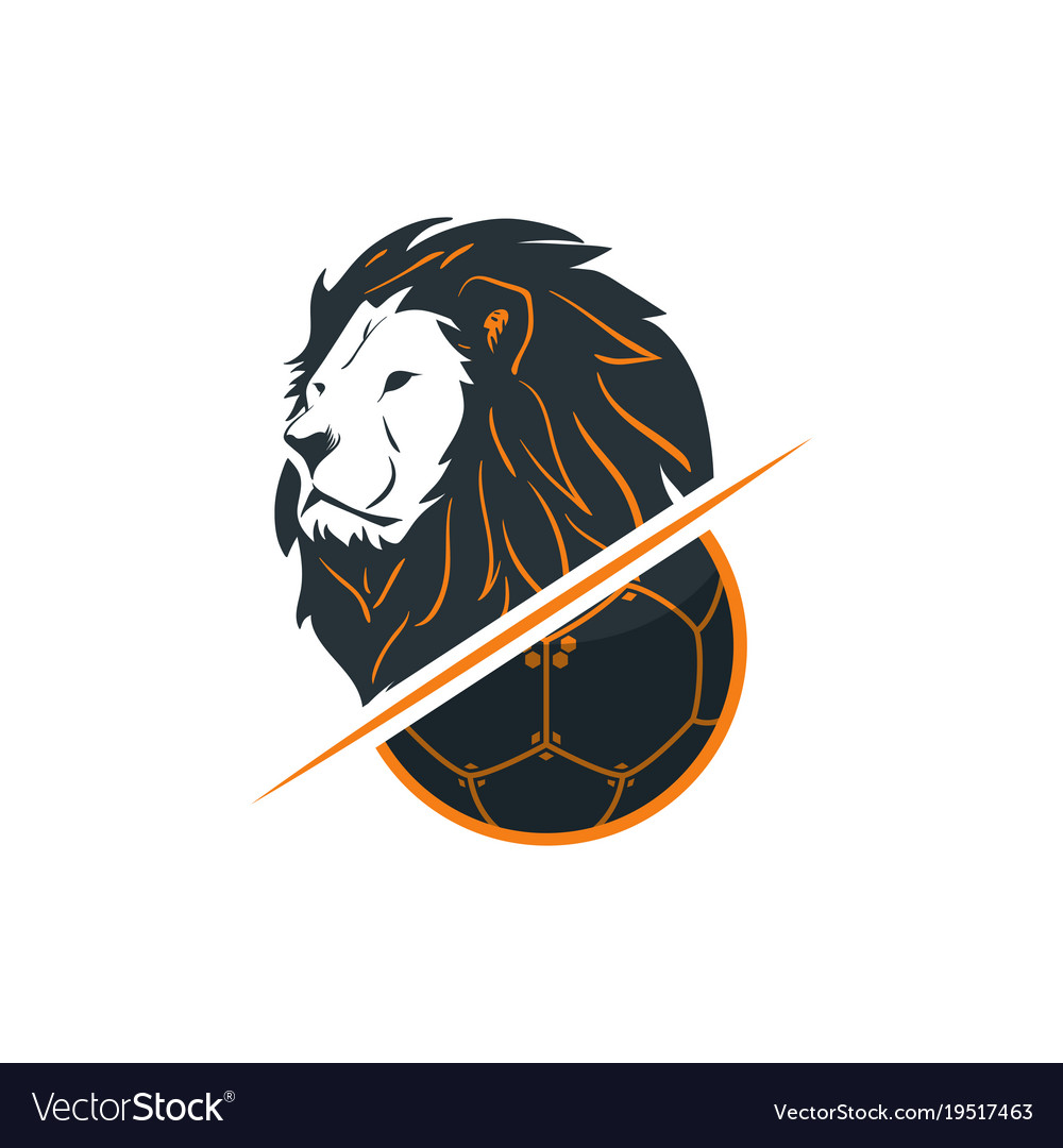 Soccer Football Logo Template Modern Sport Ball Vector Image