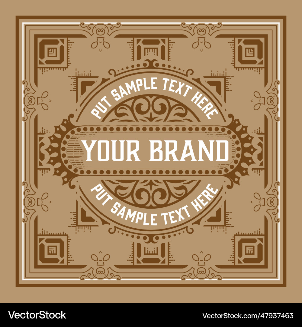 Western card with vintage style Royalty Free Vector Image