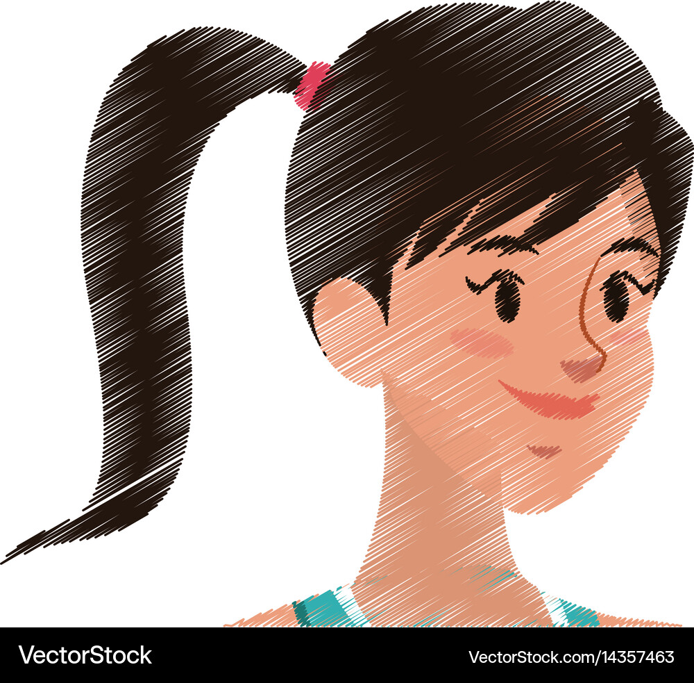Young pretty woman face icon image Royalty Free Vector Image