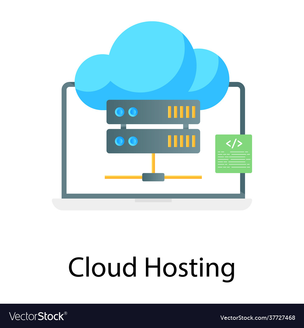 Cloud hosting Royalty Free Vector Image - VectorStock