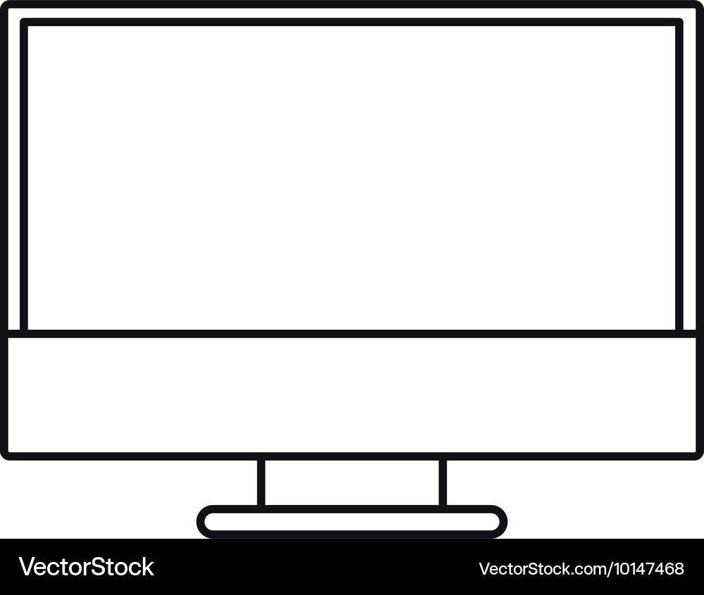 Computer monitor isolated icon design Royalty Free Vector