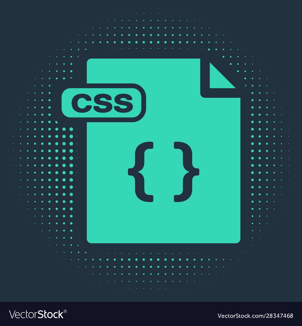 Green Css File Document Download Css Button Icon Vector Image