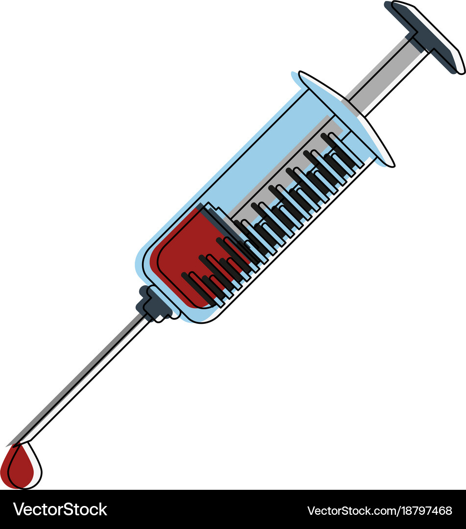 Medical syringe symbol Royalty Free Vector Image