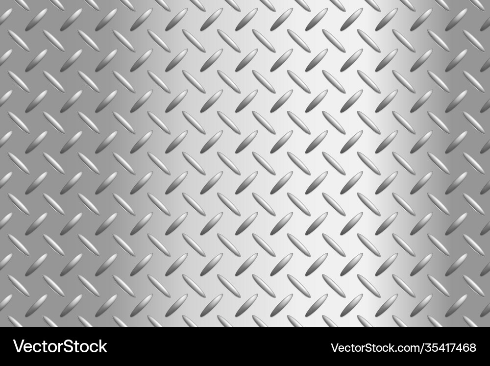 Metal flooring seamless pattern steel diamond Vector Image