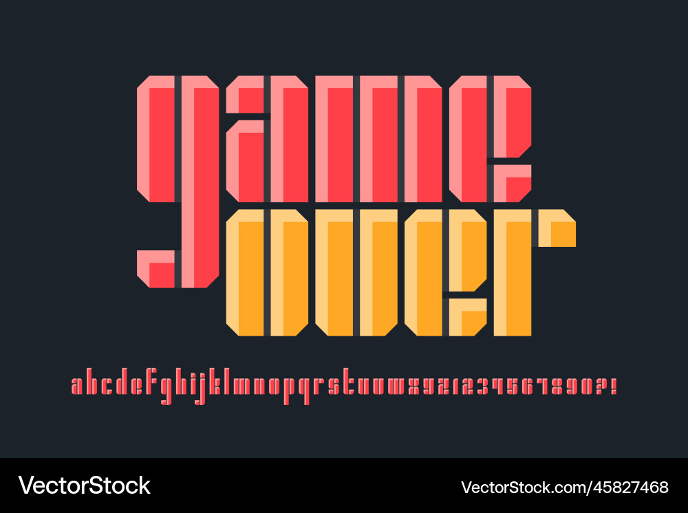 Original alphabet design minimalism style trendy Vector Image