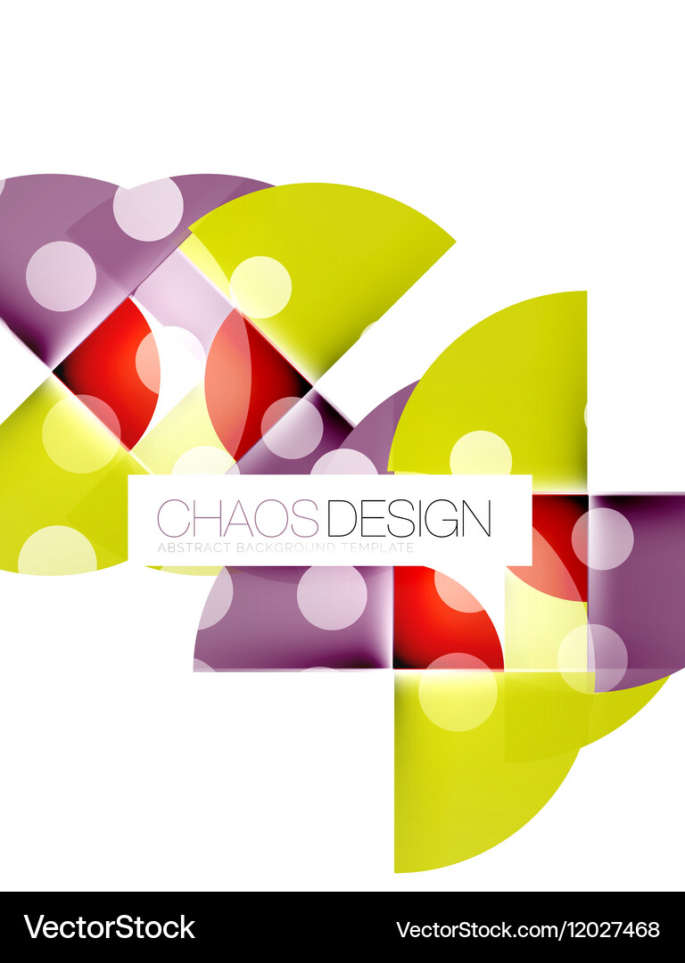 Round shapes circle banner with sample text Vector Image