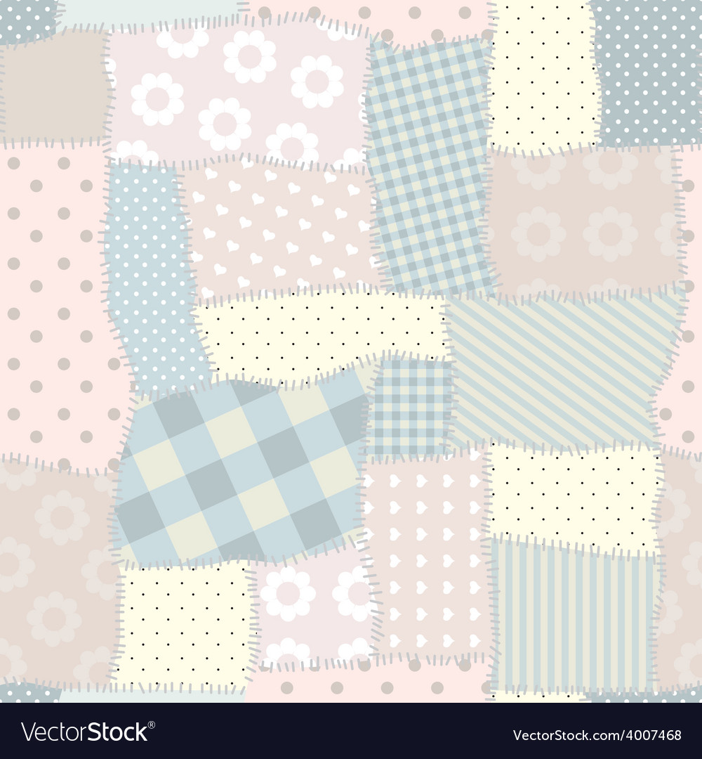 Seamless patchwork pattern Royalty Free Vector Image
