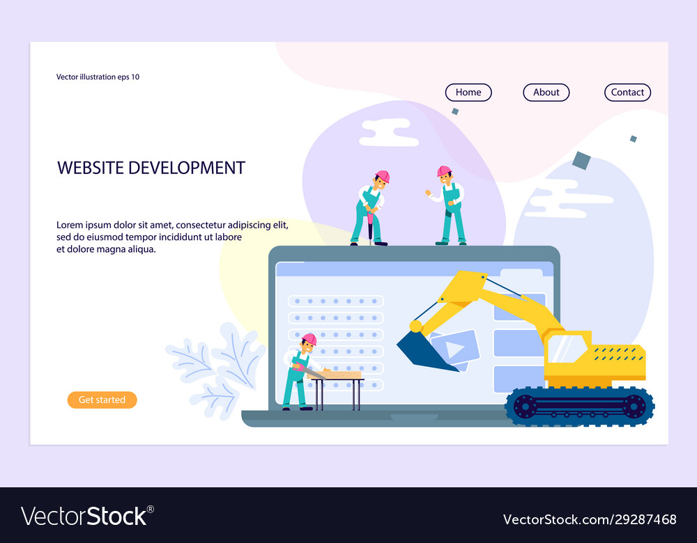 Template website development Royalty Free Vector Image