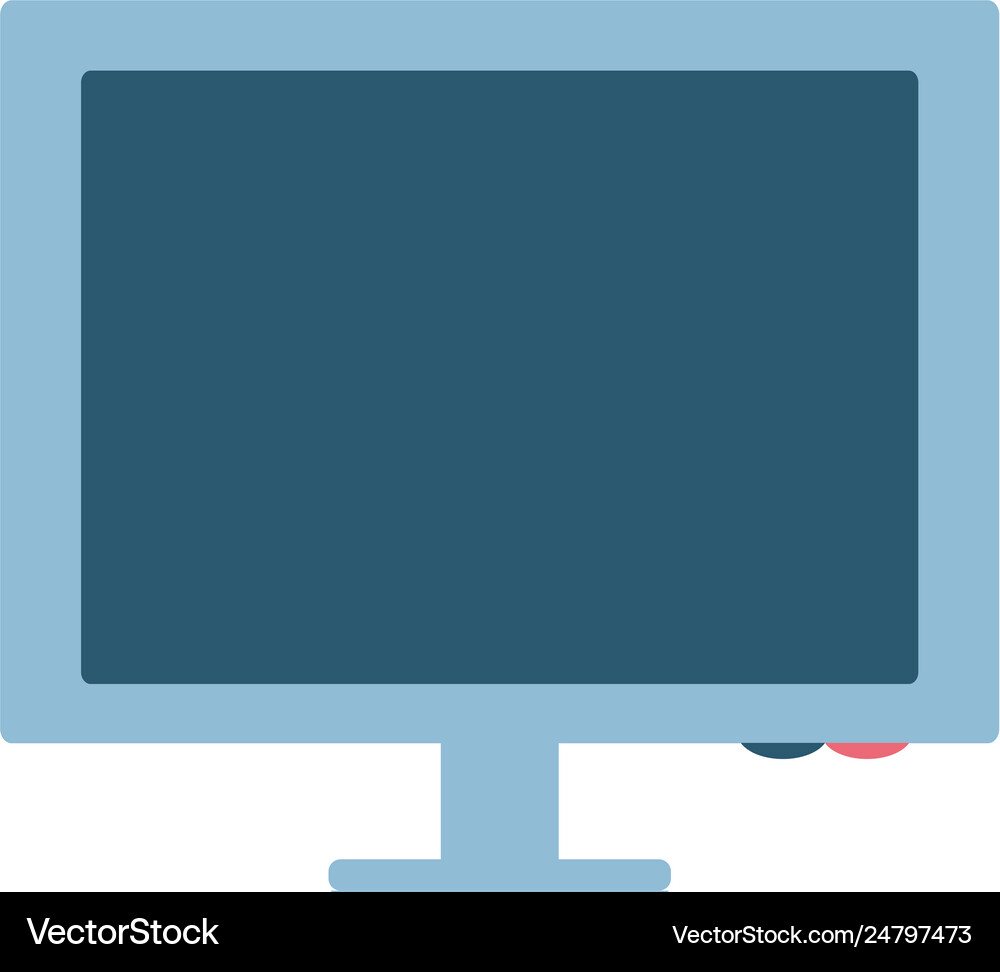 Computer monitor isolated icon Royalty Free Vector Image
