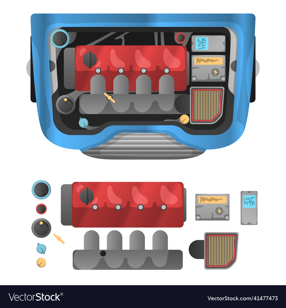 Engine compartment Royalty Free Vector Image - VectorStock