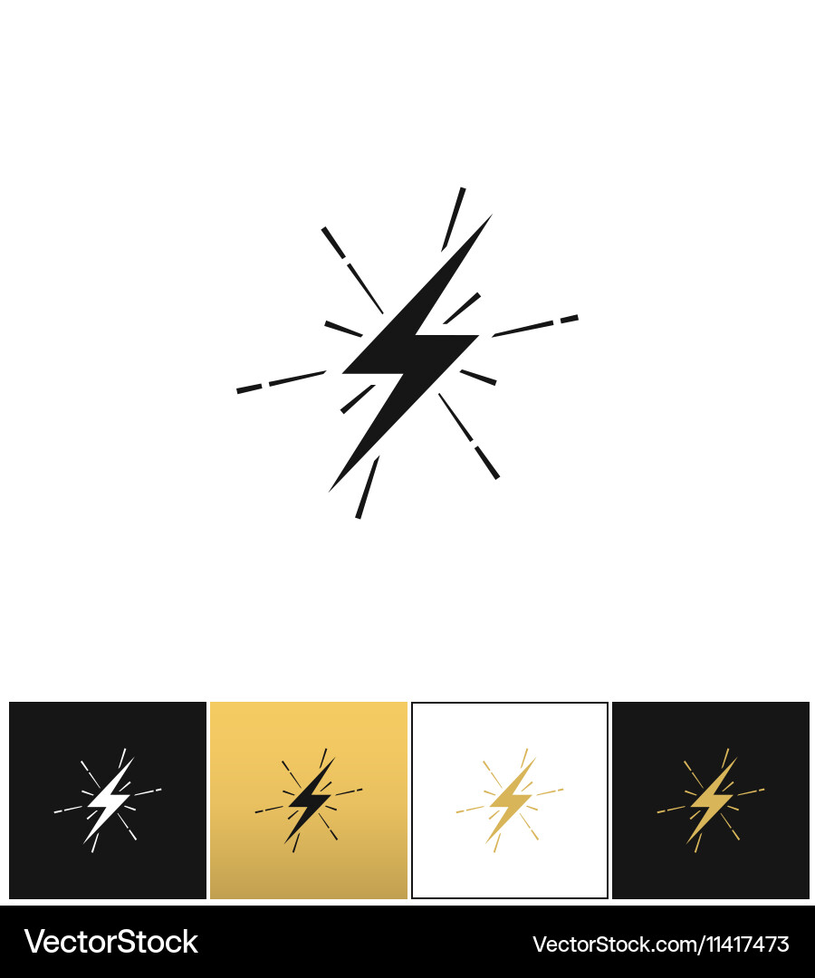 Lightning thunderbolt sign or strike electric bolt