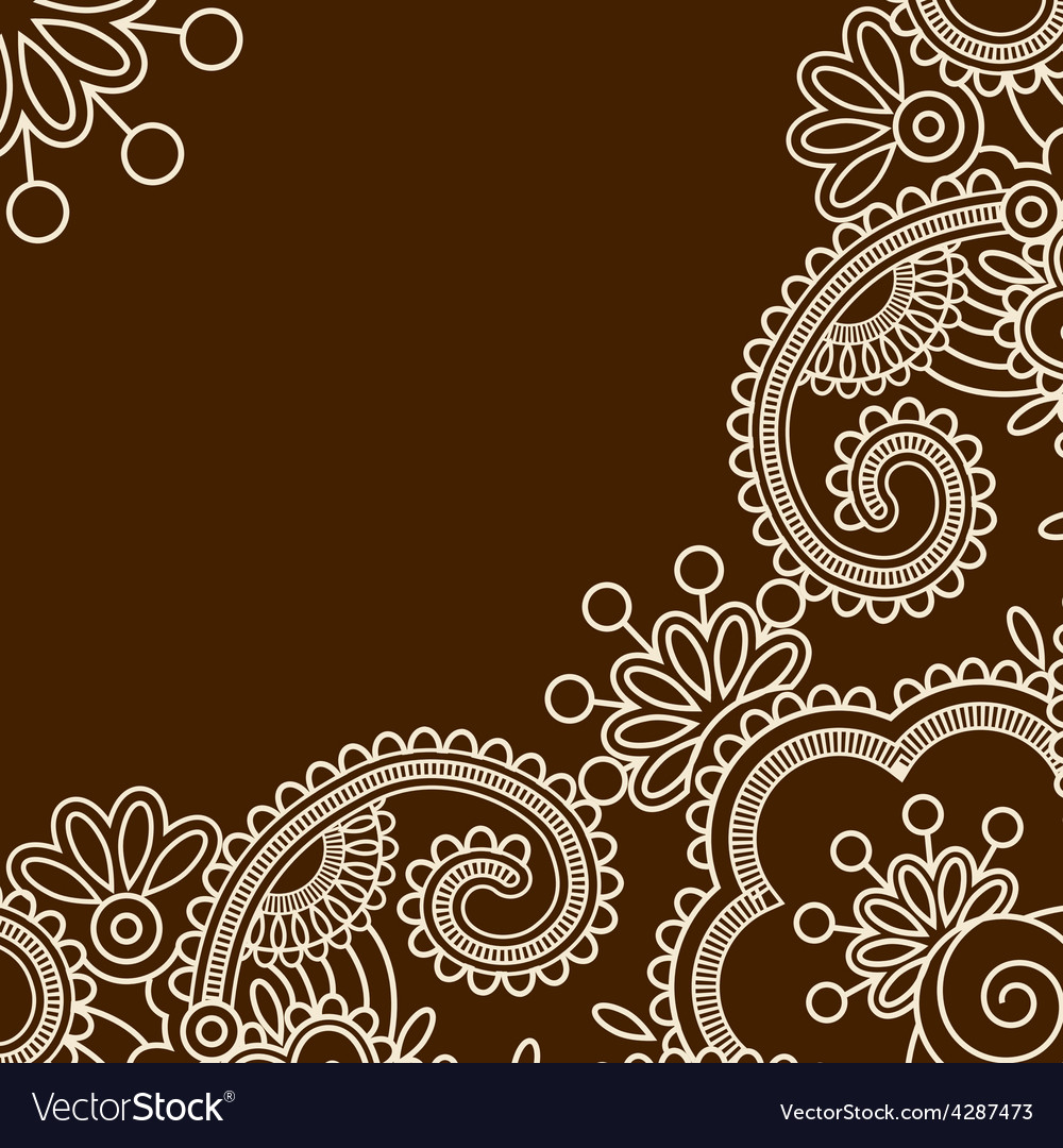 Mehndi frames Royalty Free Vector Image - VectorStock