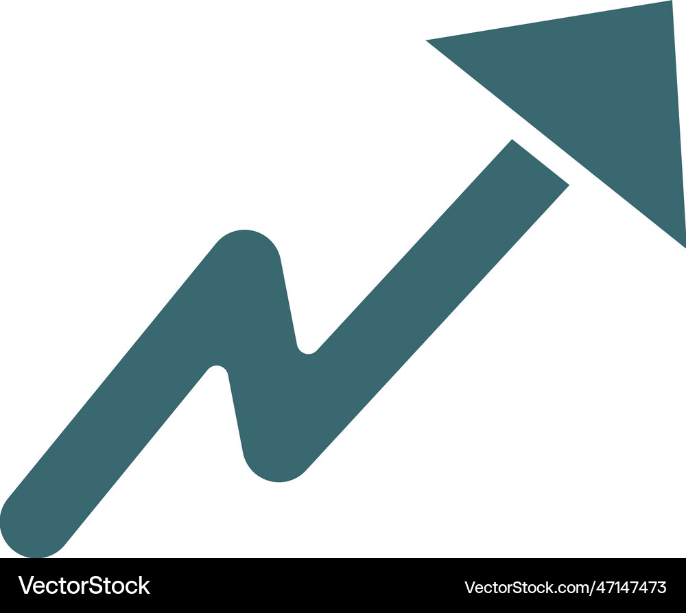 Trending icon filled icon from social Royalty Free Vector