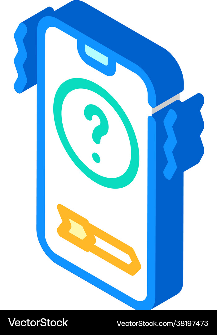 Unknown telephone user call fear isometric icon Vector Image