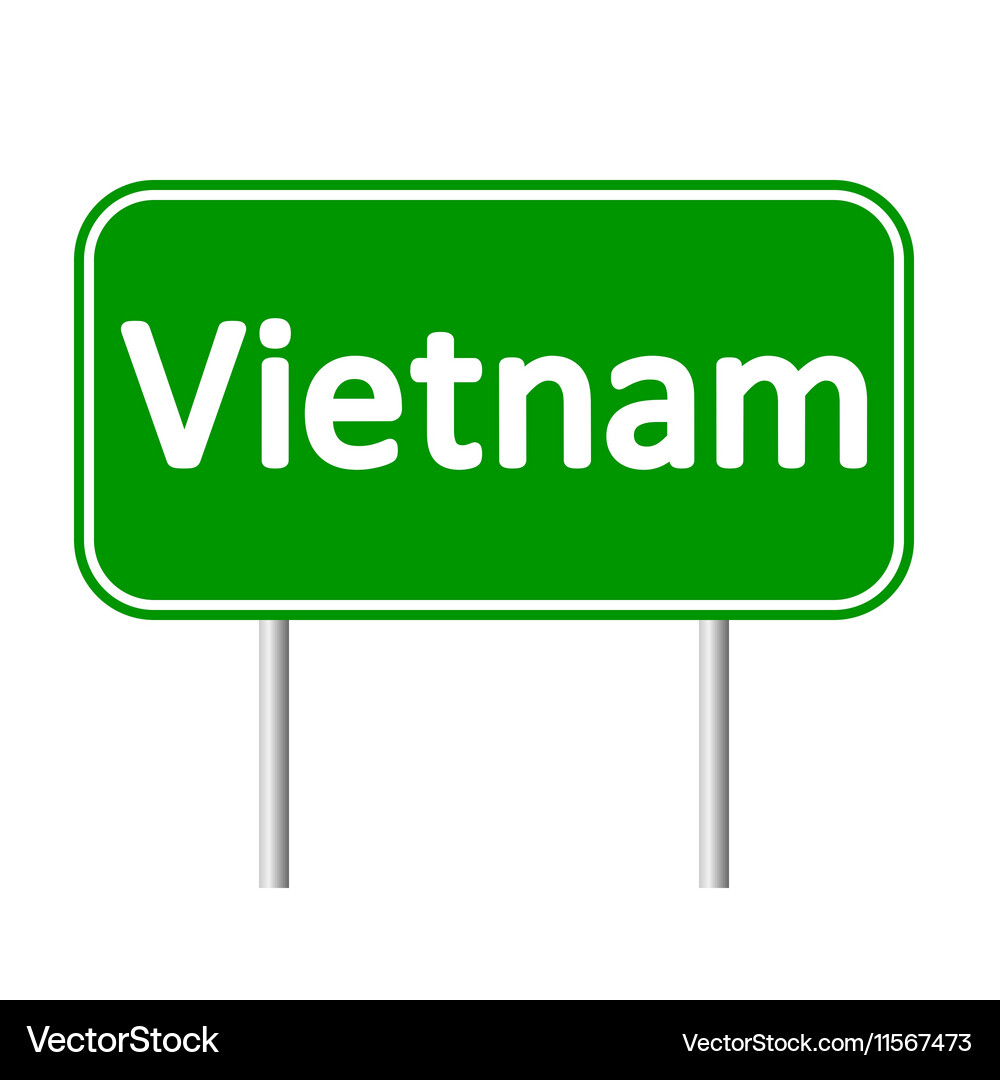 Vietnam road sign Royalty Free Vector Image - VectorStock