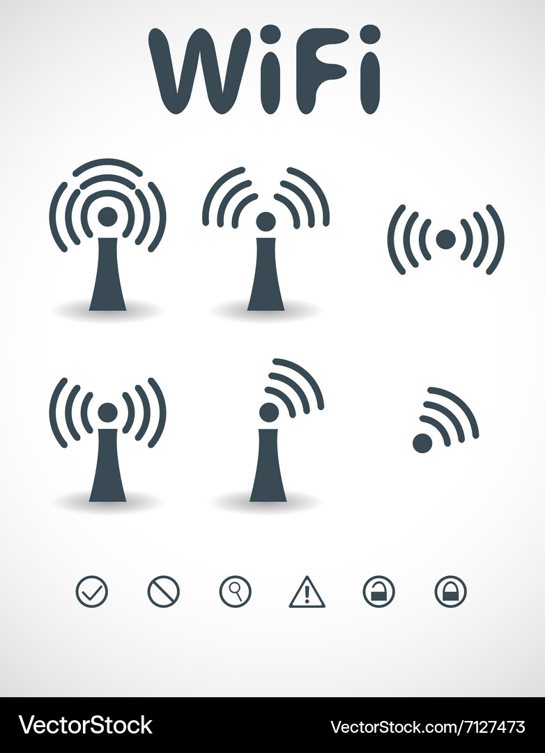 Wi-fi transmission of data Royalty Free Vector Image