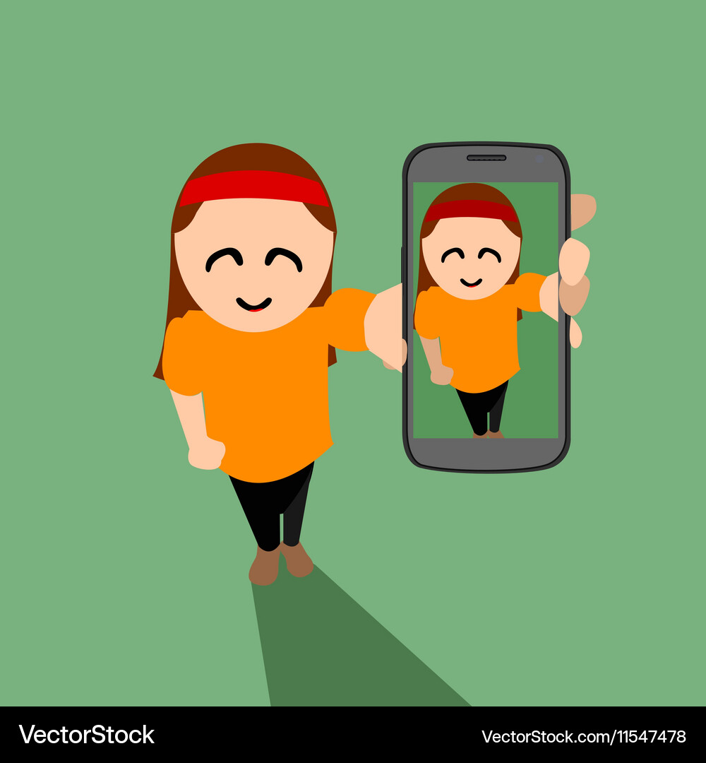 Abstract selfie Royalty Free Vector Image - VectorStock
