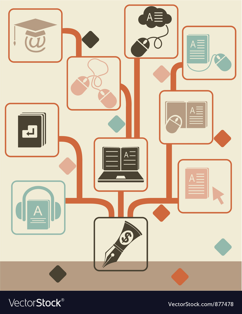 Elearning infographic Royalty Free Vector Image