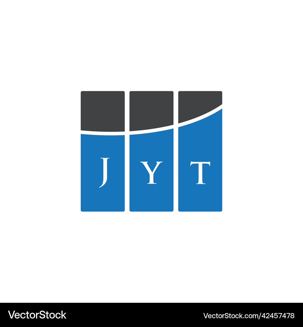 Jyt letter logo design on white background Vector Image