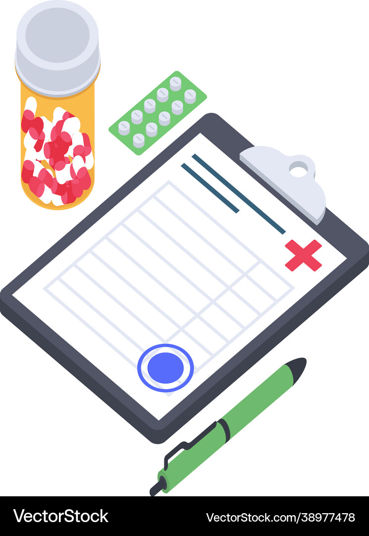 Medical prescription Royalty Free Vector Image
