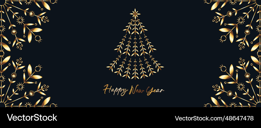 New year card invitation design geometric line Vector Image